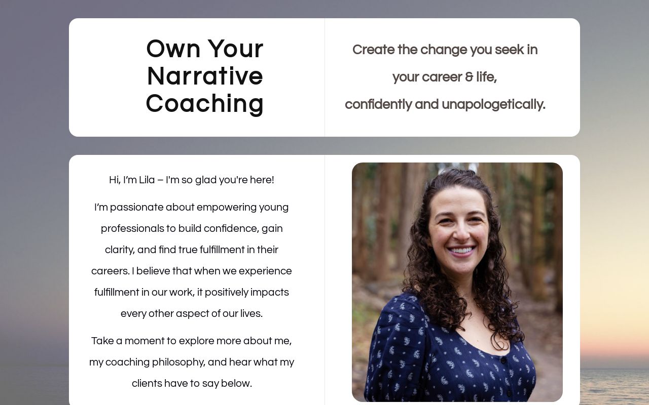 Own Your Narrative - Coaching by Lila Cantor